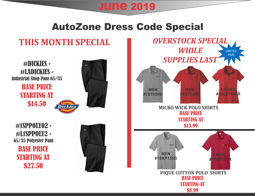 Welcome to AutoZone Dress Code